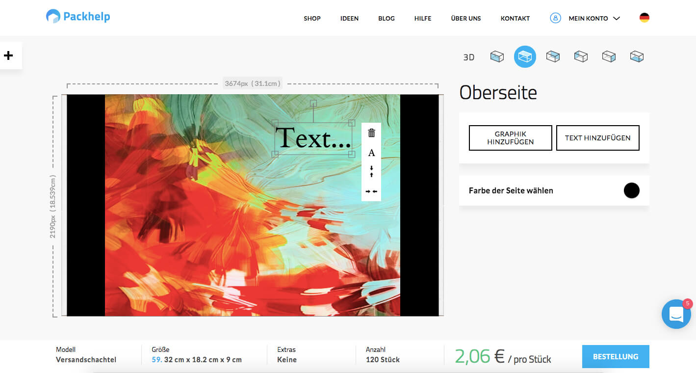 Verpackungen mit unserem Online Box Editor erstellen - Packhelp.de