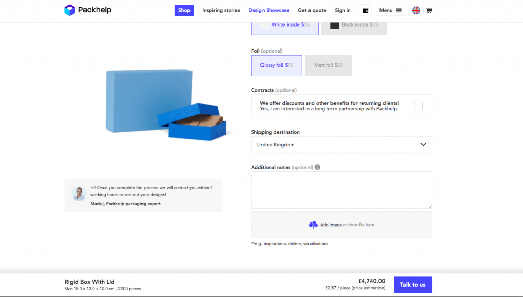 Get an instant quote on your custom packaging | Packhelp