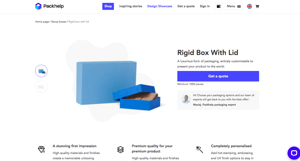 Get an instant quote on your custom packaging | Packhelp